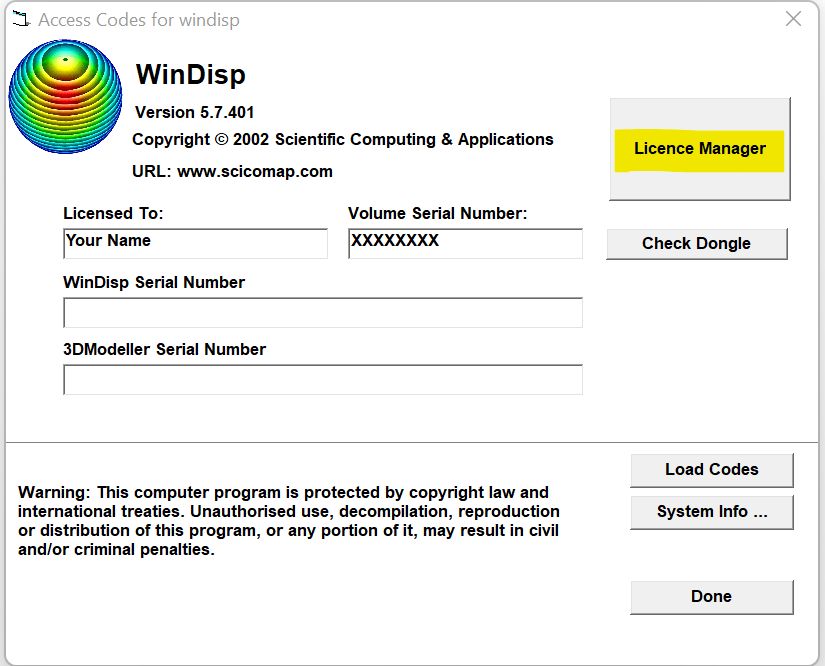 6. Once all existing keys havebeen deleted, click on the Licence ...